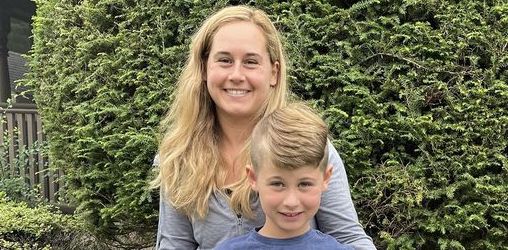 Adrian Rioux (3rd grade) and his mom, Erin Rioux - Swampscott Says YES